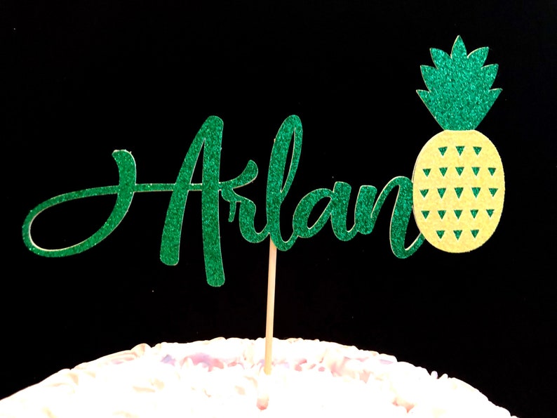 Pineapple Cake Topper Personalized Pineapple Cake Topper | Etsy