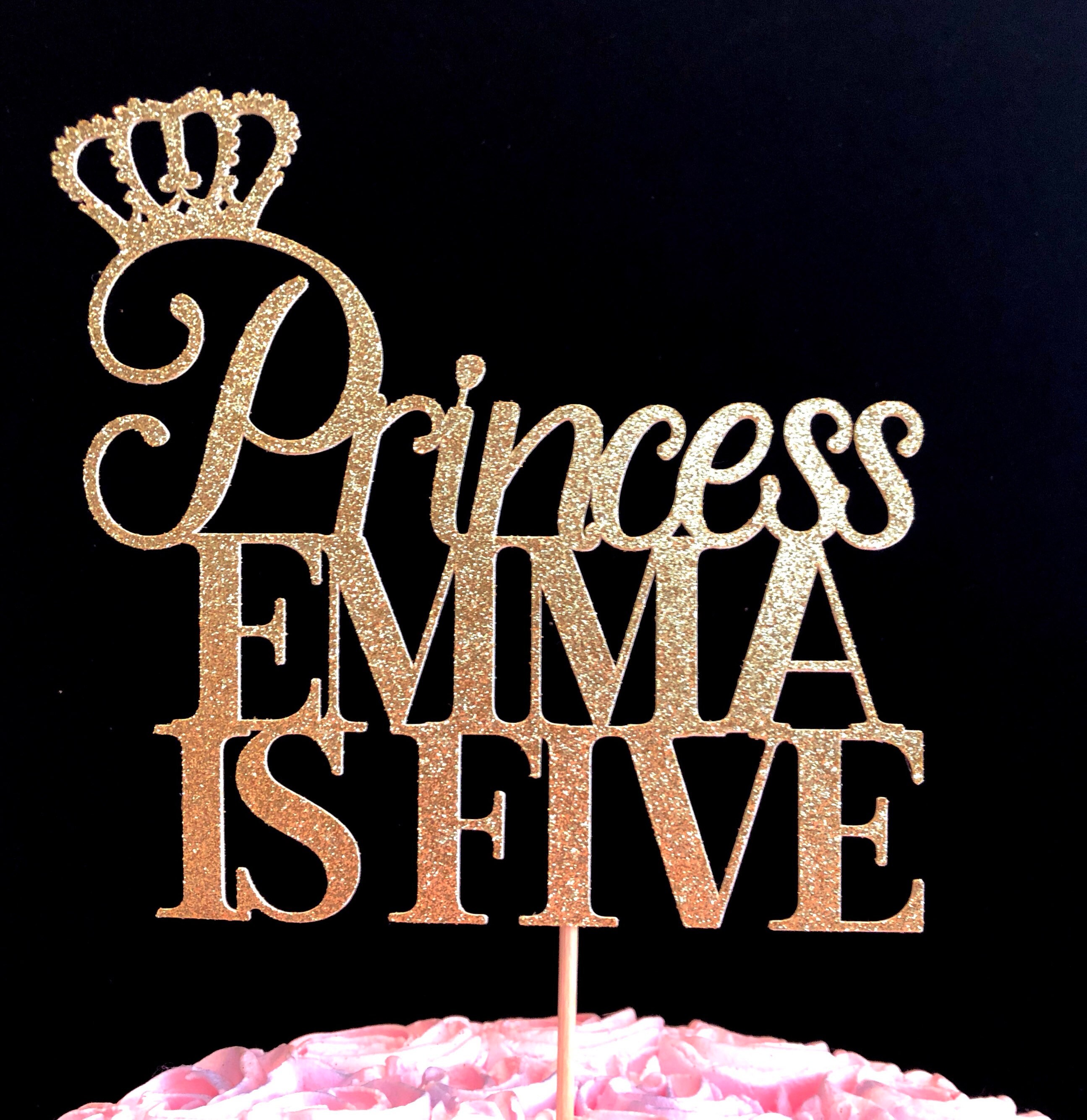 Princess Cake Topper Princess Party Princess Birthday | Etsy