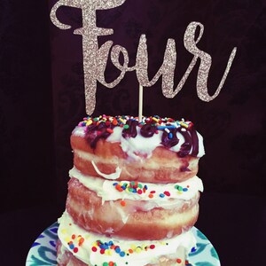 Four Cake Topper, 4th Birthday Cake Topper, 4th Birthday Decorations ...
