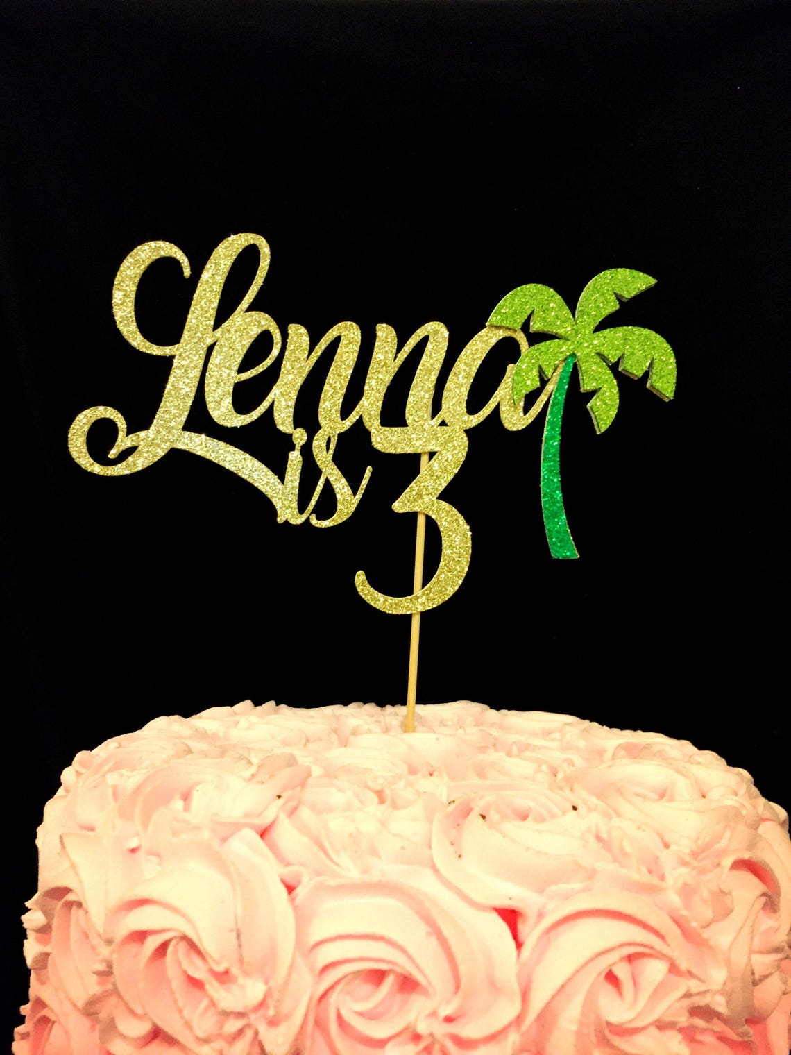 Palm Tree Cake Topper Palm Tree Personalized Topper - Etsy