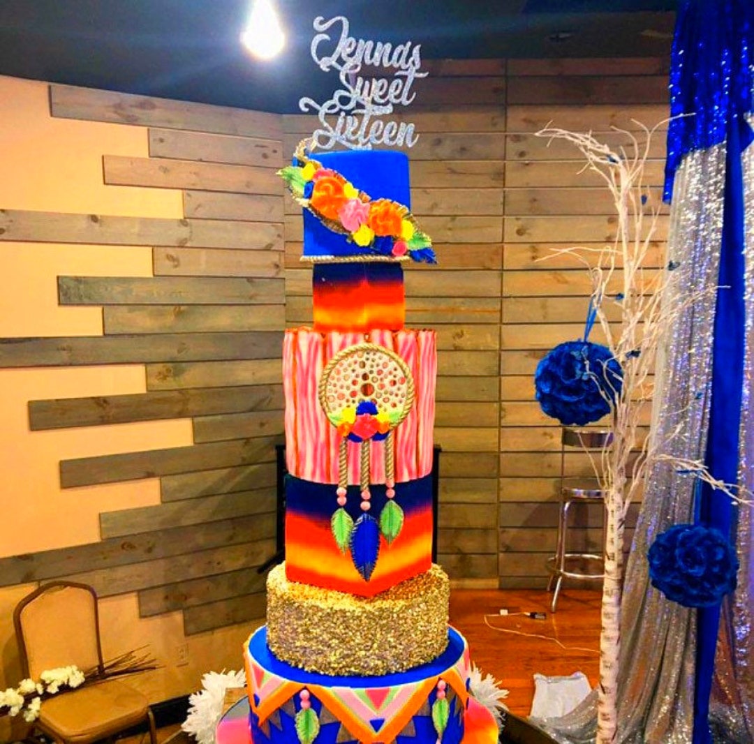 Sweet 16 Cake Topper, Sweet 16 Party Decorations, Personalized 16th ...