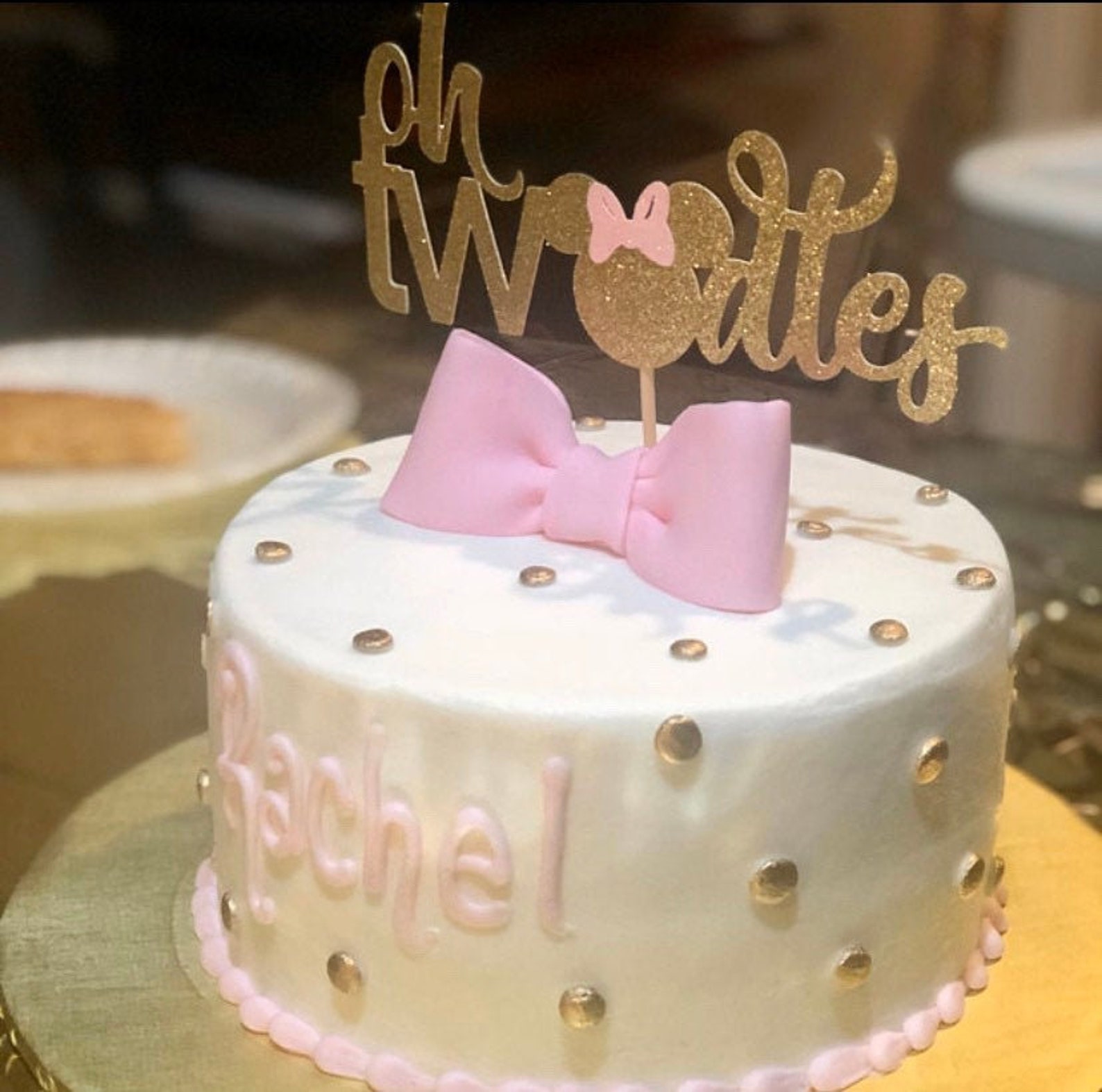 Oh Twodles Cake Topper Minnie Mouse Second Birthday 2nd | Etsy