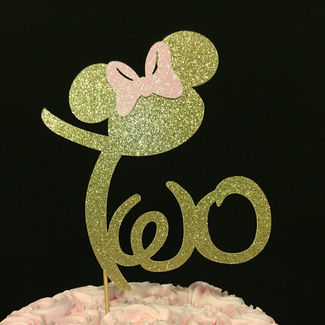 Two Minnie Mouse Cake Topper, Two Cake Topper, 2nd Birthday Minnie ...