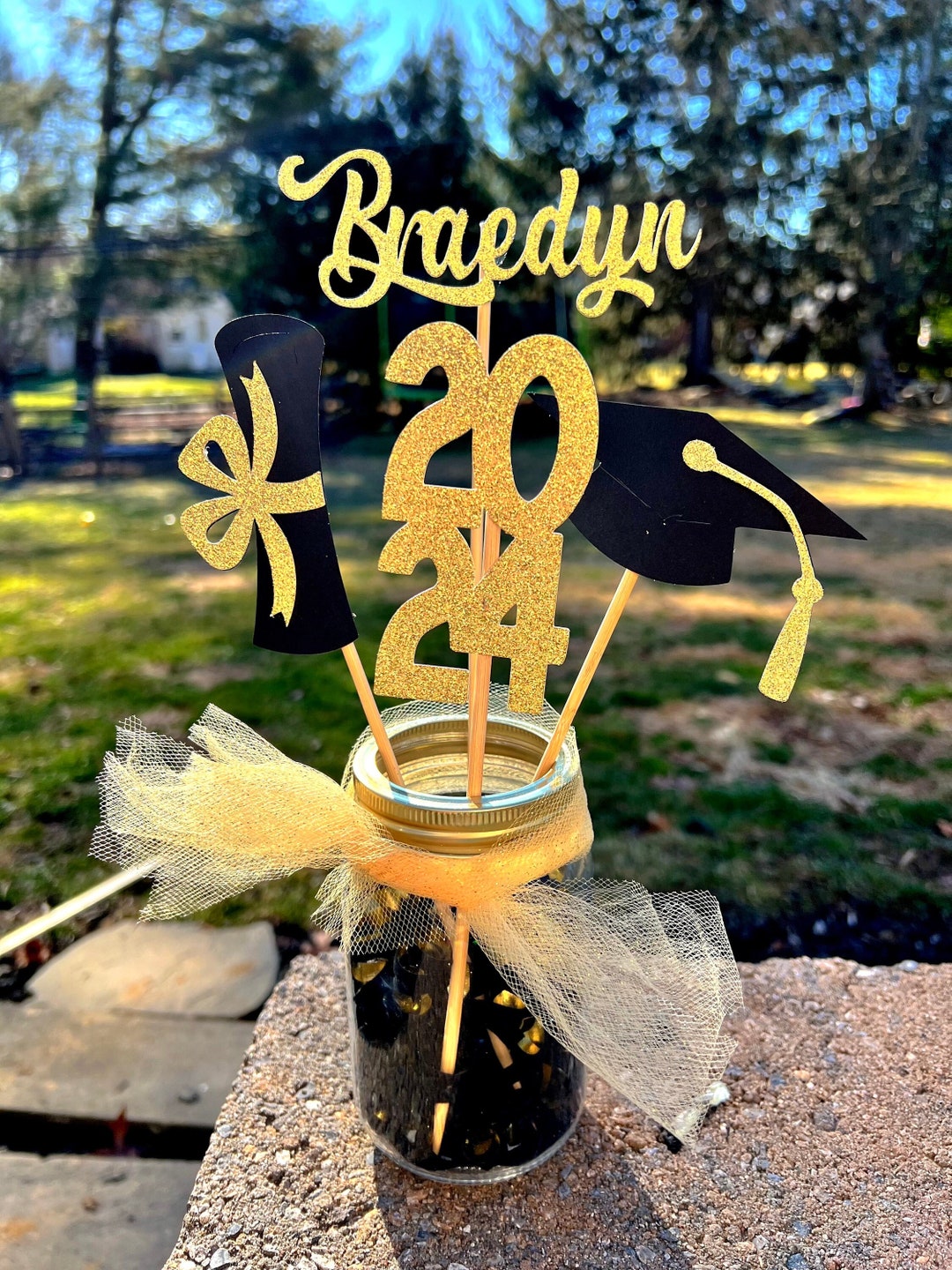 Graduation Centerpiece Sticks 2025, Graduation Party, Graduation ...