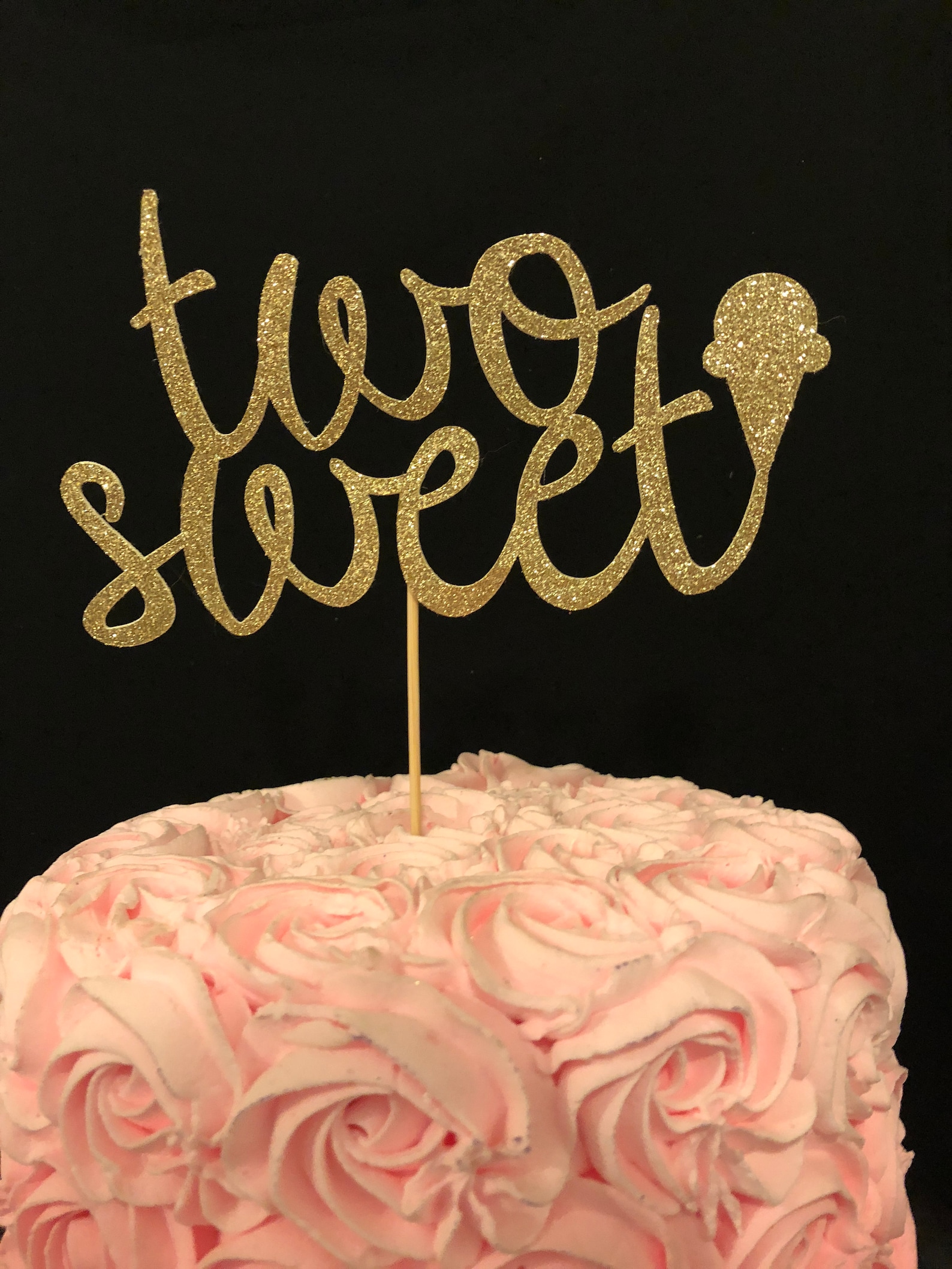 Two Sweet Cake Topper Two Sweet Party Two 2 Topper 2nd | Etsy