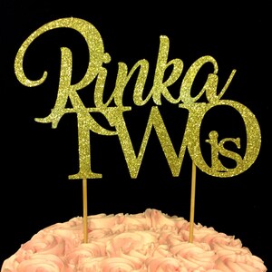 Two Cake Topper, 2nd Birthday Cake Topper, 2 Cake Topper, Birthday Cake ...