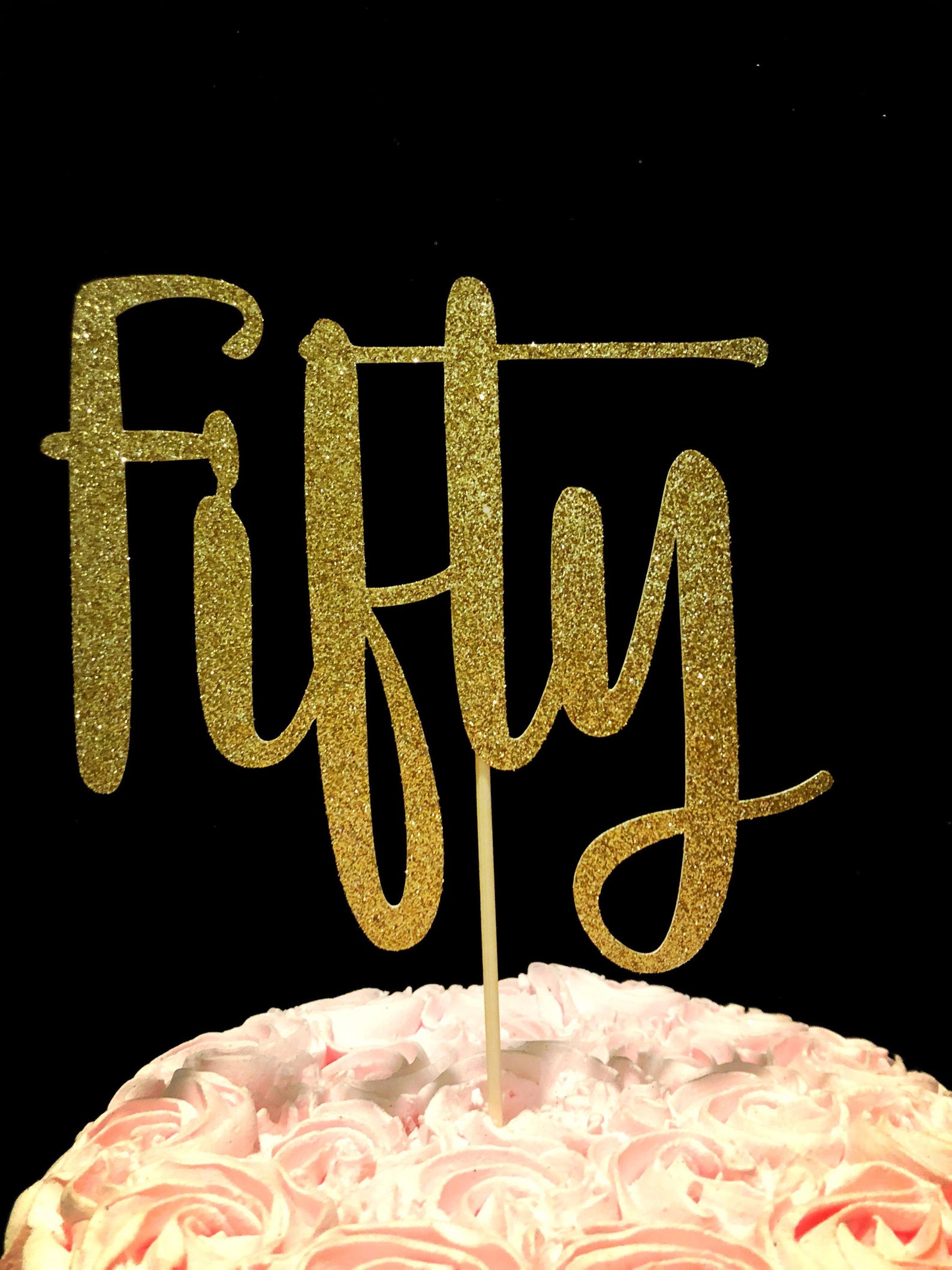Fifty Cake Topper 50 Cake Topper Cake Topper 50th Birthday - Etsy