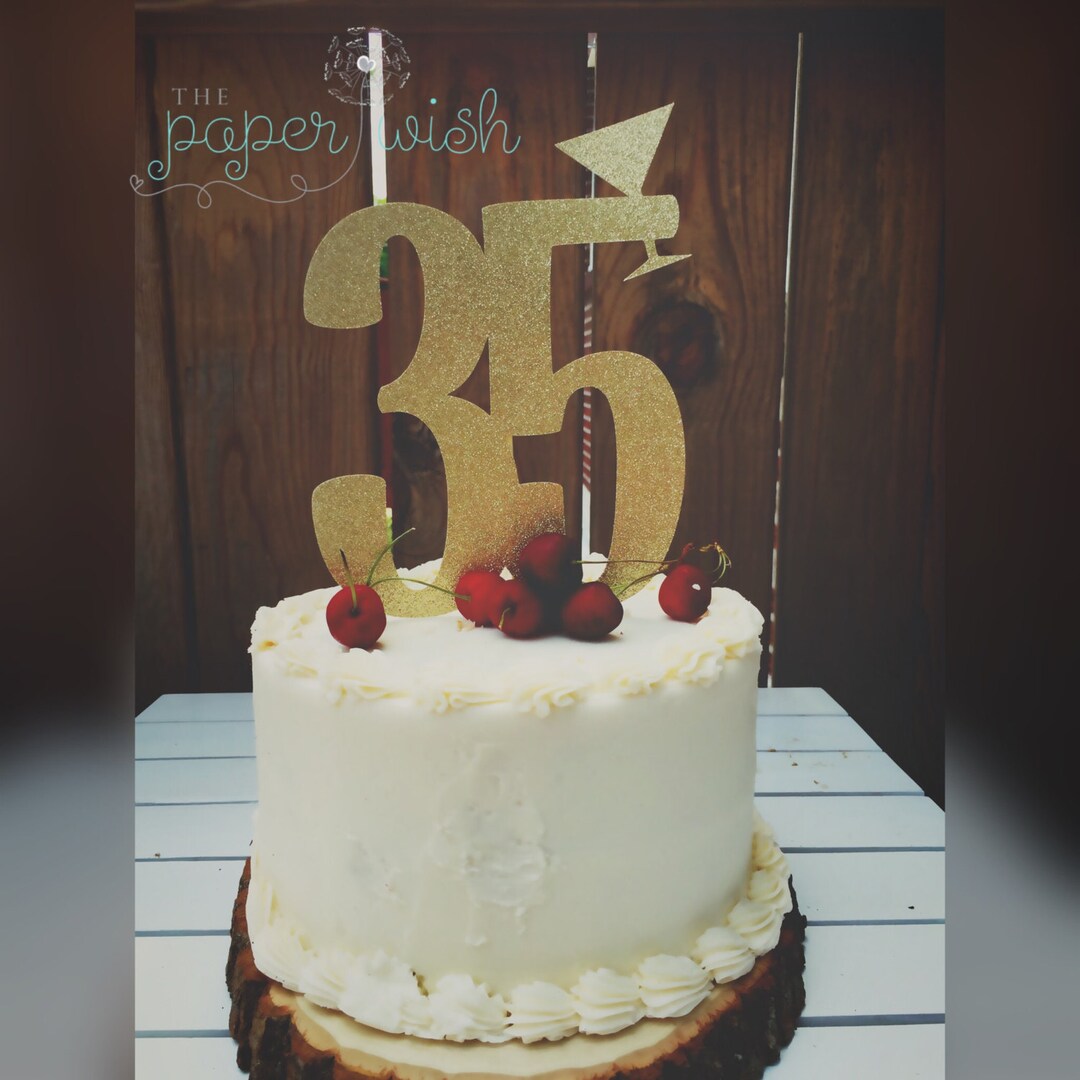 35th Birthday Cake Topper, 35, Cake Topper, Birthday Cake Topper ...