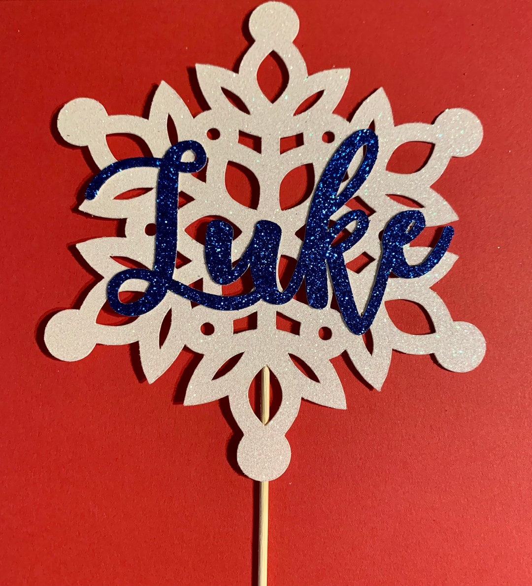 Snowflake Cake Topper, Personalized Snowflake Cake Topper, Frozen Cake ...
