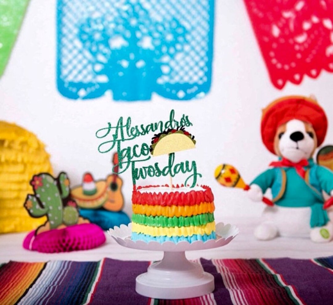 Fiesta Cake Topper, Taco 2nd Birthday, Taco Twosday Cake Topper, Taco ...