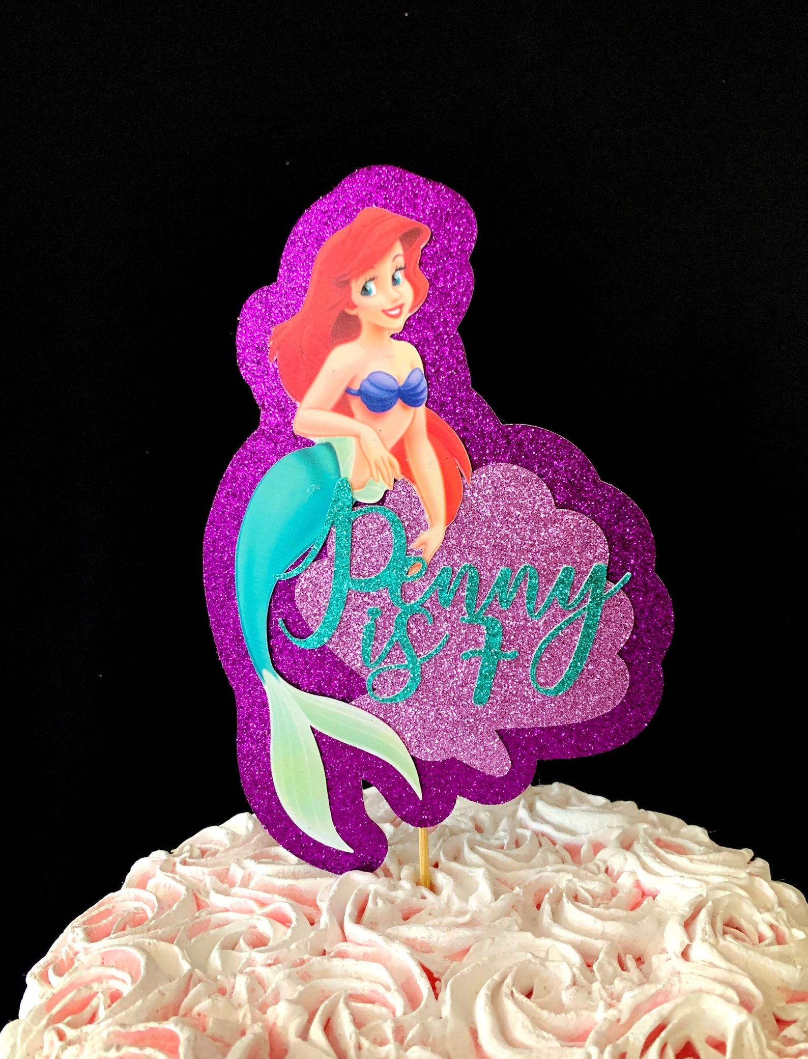 Ariel Cake Topper, Mermaid Birthday, Mermaid Decorations, Ariel ...