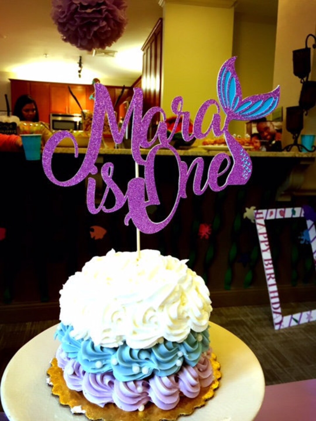 Mermaid Cake Topper, Mermaid Birthday Party, Mermaid Birthday, Under ...