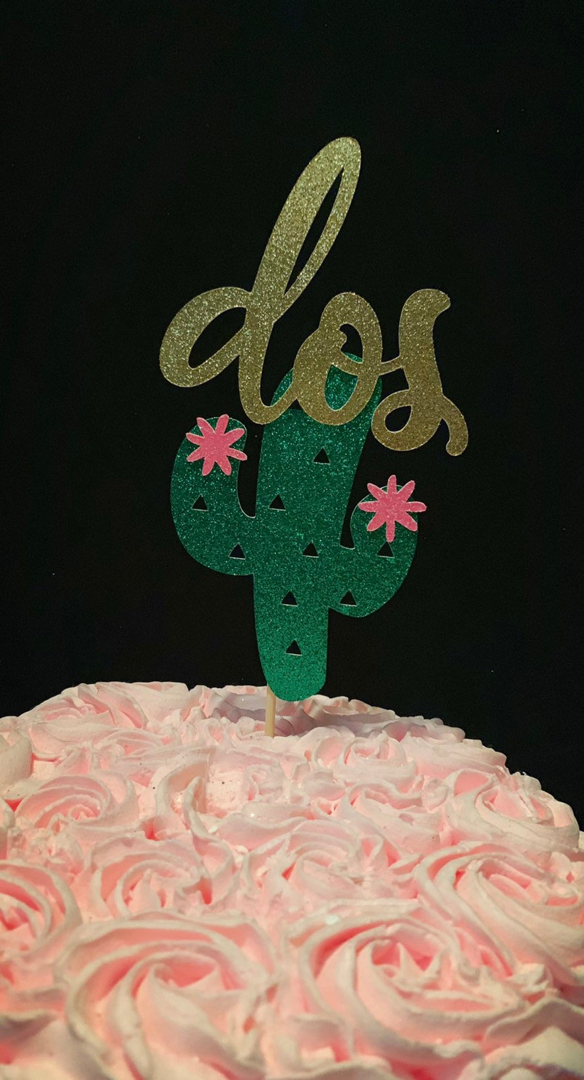 Dos Cake Topper Fiesta Cake Topper Fiesta Topper Cactus - Etsy