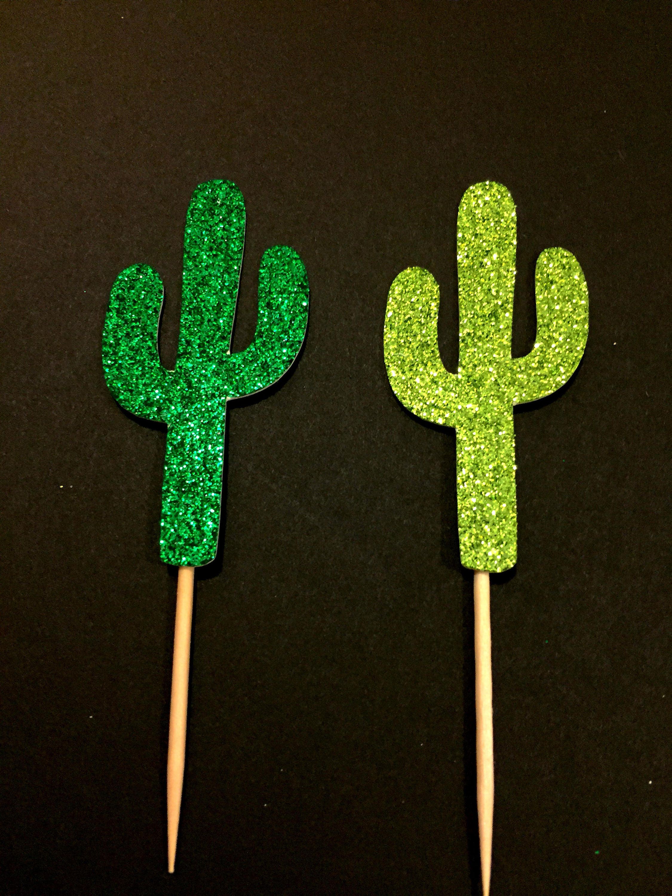 Cactus Cupcake Toppers Cactus Party Fiesta Birthday - Etsy
