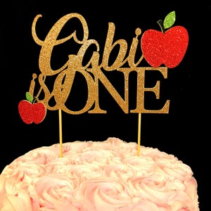 Apple Birthday Cake Topper, Apple Cake Topper, Birthday Cake Topper ...