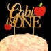 Apple Birthday Cake Topper, Apple Cake Topper, Birthday Cake Topper ...