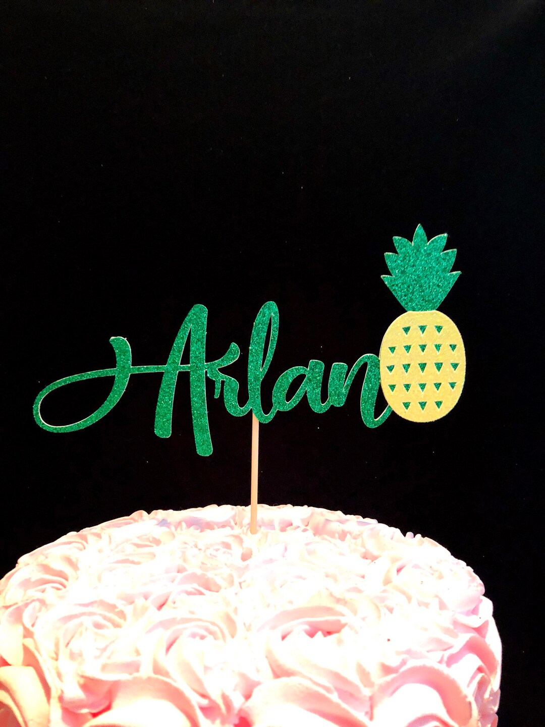 Pineapple Cake Topper, Personalized Pineapple Cake Topper, Pineapple ...