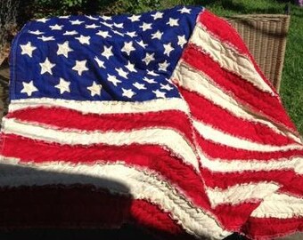 American Flag Quilt - Etsy
