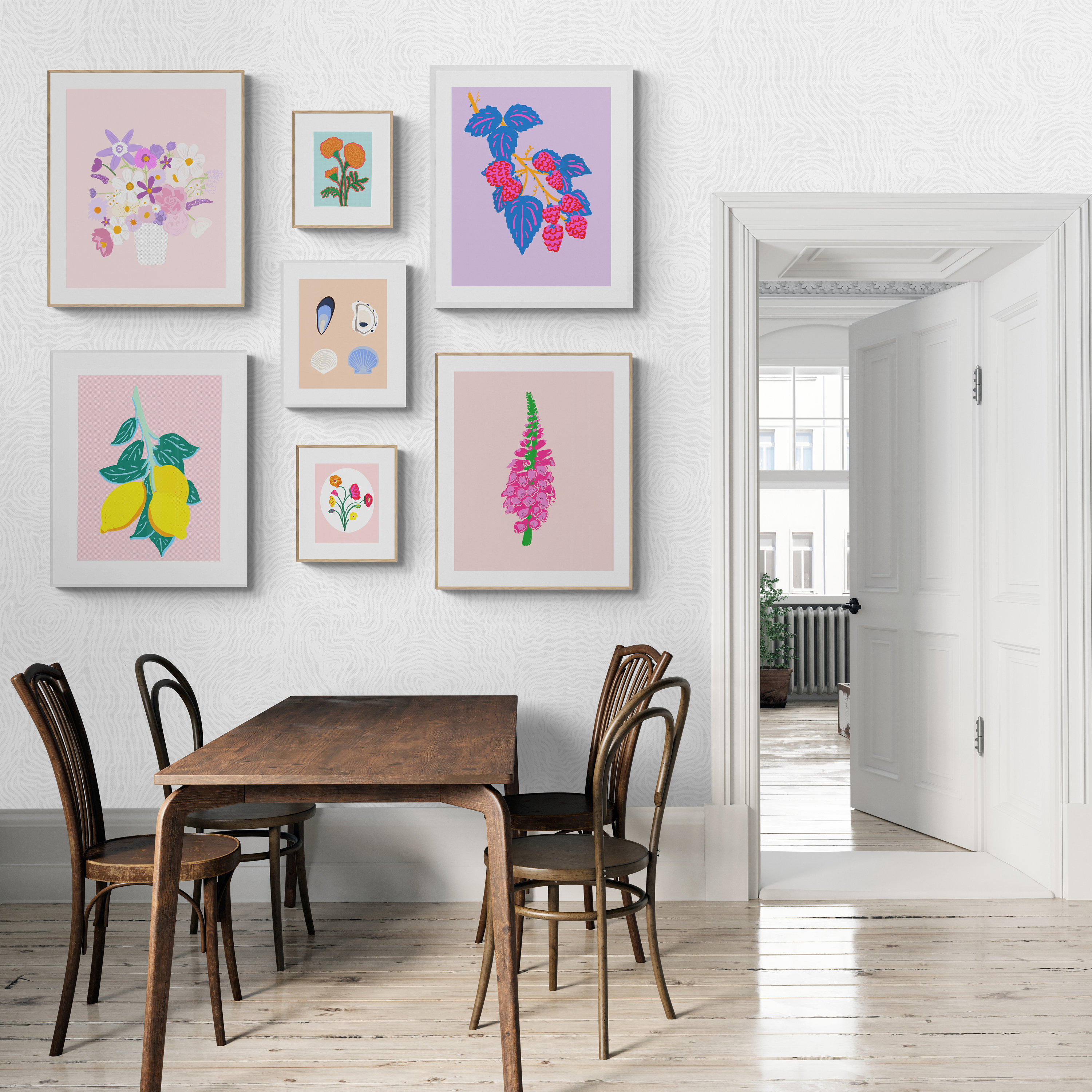 Raspberry Illustration Print Pop Art-inspired Colorful - Etsy