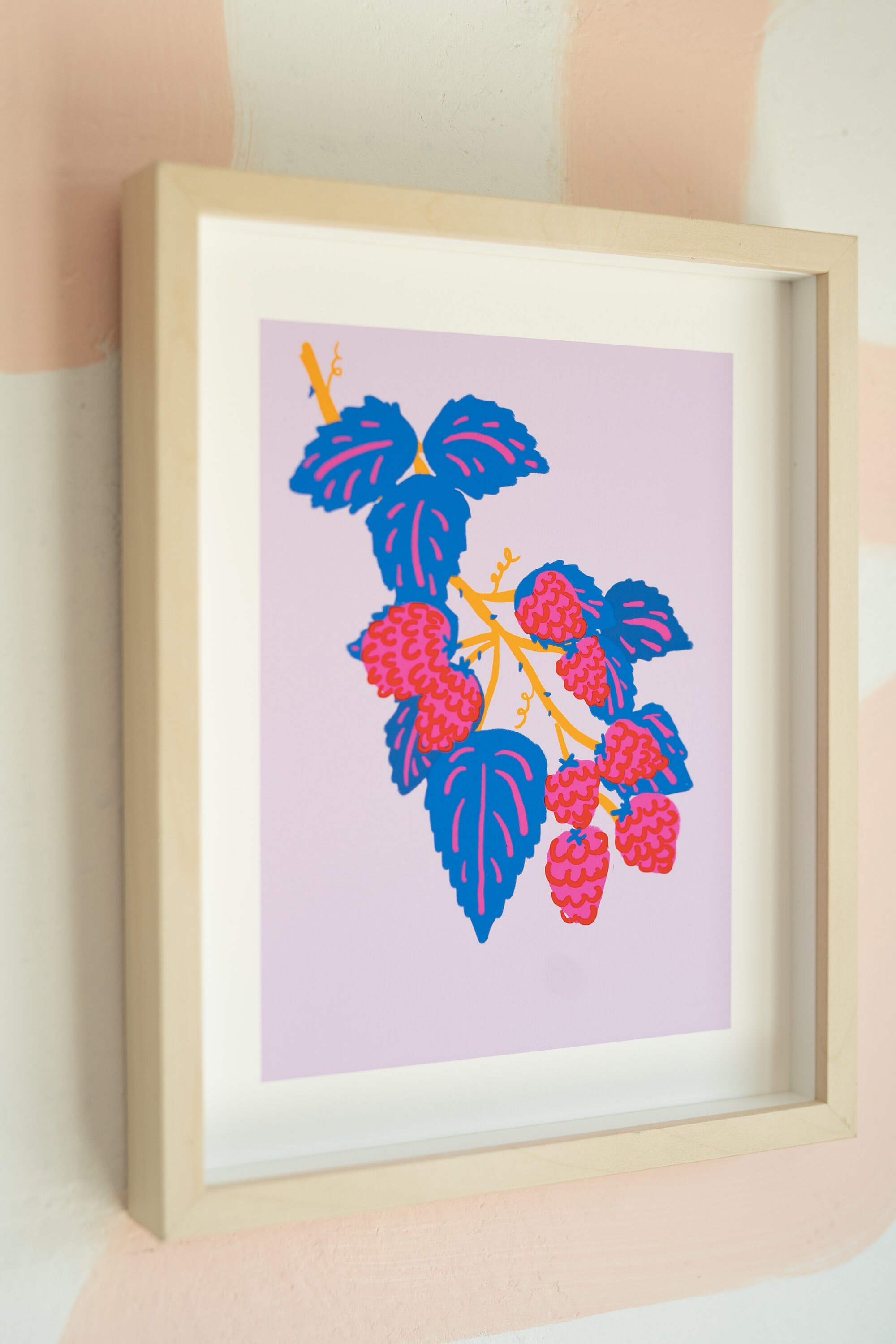 Raspberry Illustration Print Pop Art-inspired Colorful - Etsy