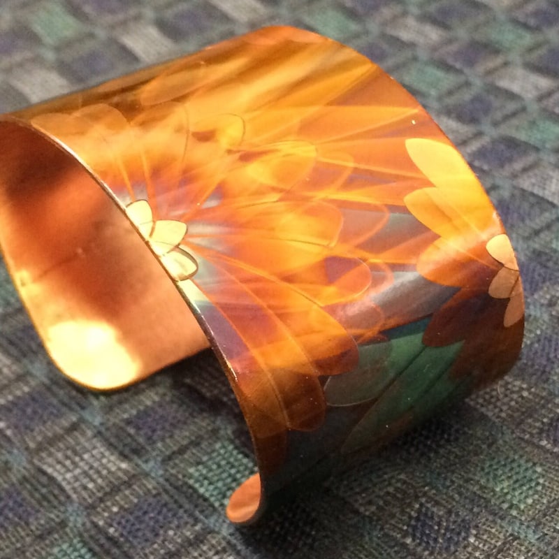 Flame Painted Copper Jewelry - Etsy