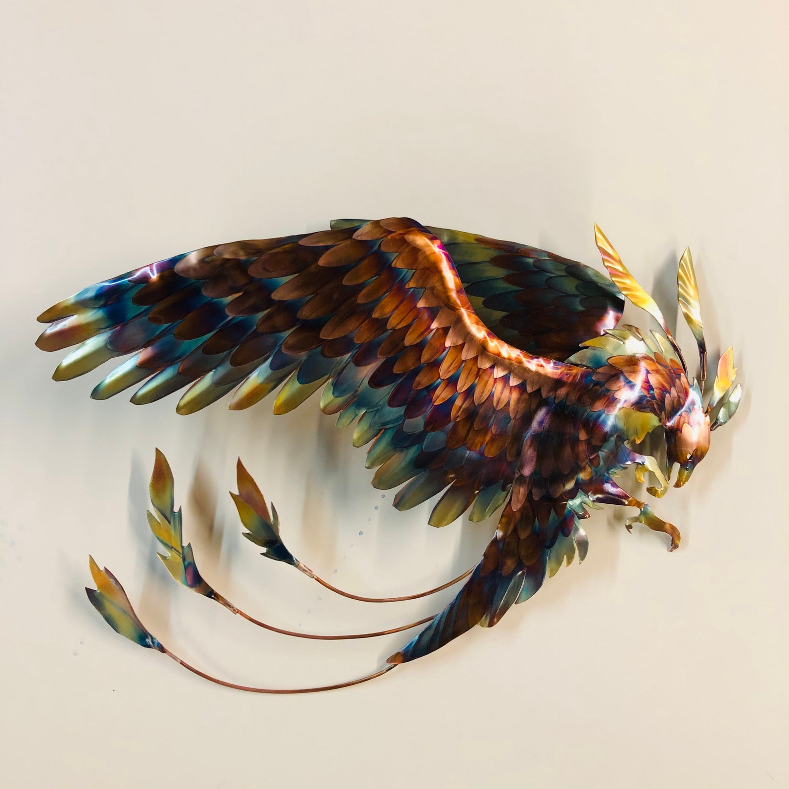 Dragon and Fighting Phoenix Sculpture Set - Etsy