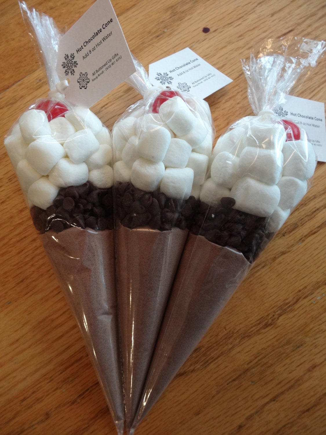 10 Individual Serving Hot Chocolate Cone - Party Favors - Christmas ...