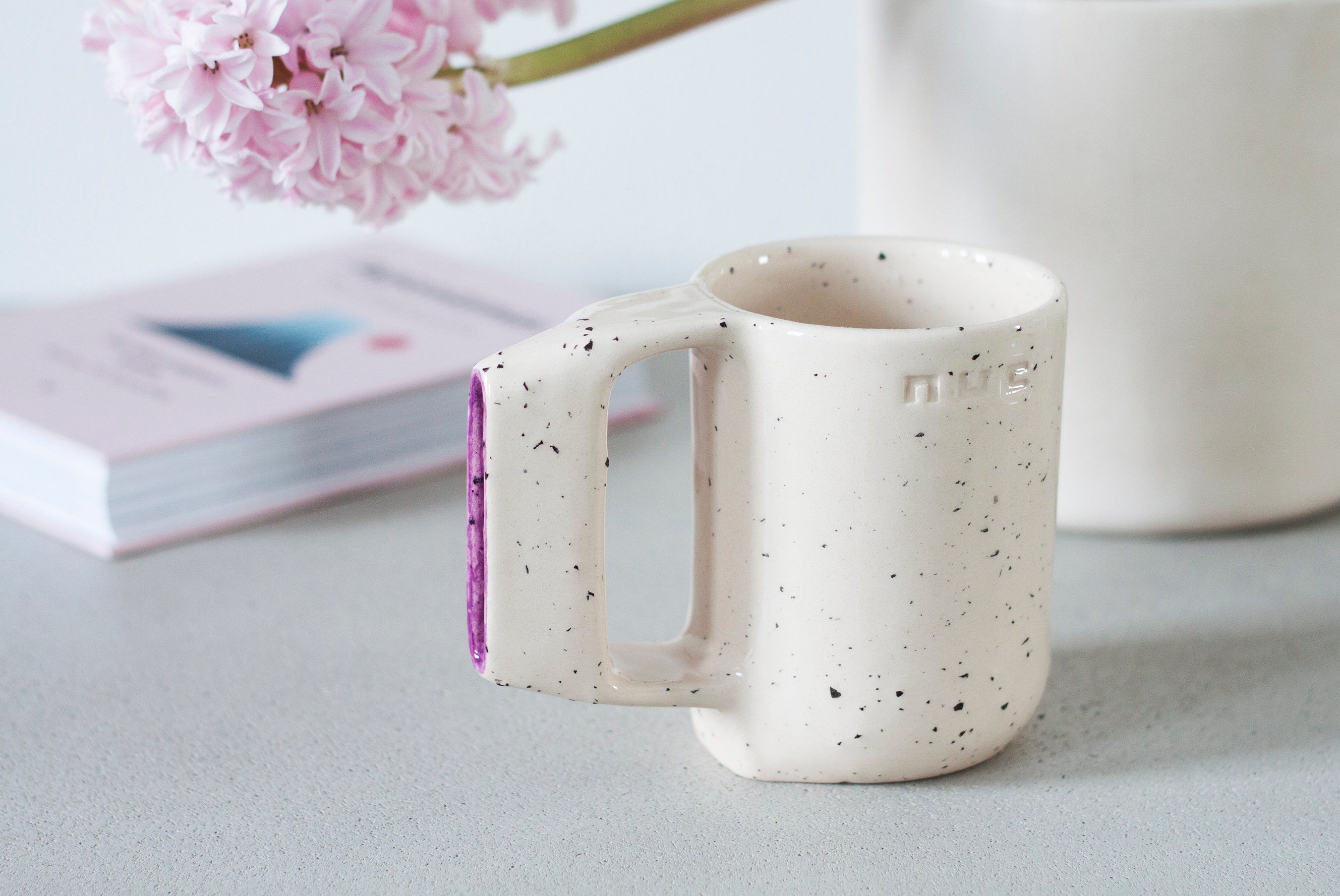 Cyberpunk Style Mug Unique Ivory Handmade Ceramic Mug With - Etsy