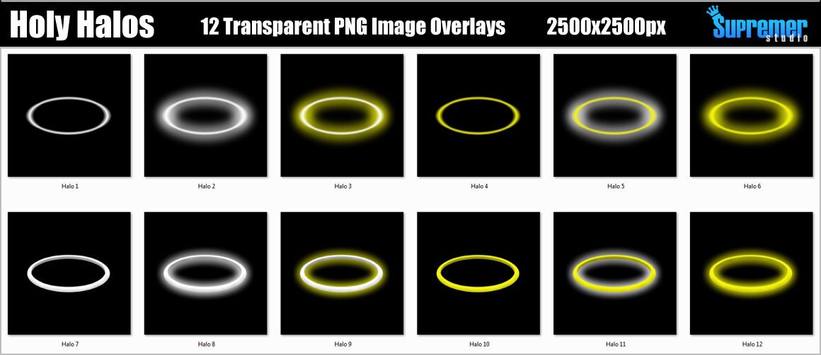 12 Halo Photoshop Overlay Christmas Angel Holy Halos - Etsy