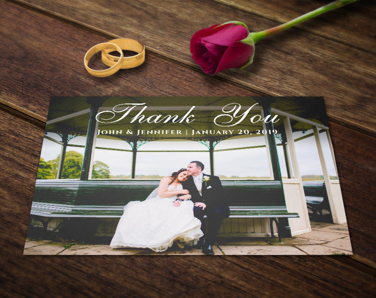 Simple Wedding Thank You Card Template Wedding Thank You - Etsy