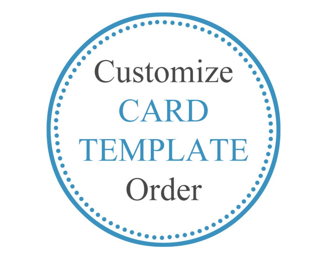 Customize Card Template Order Personalize Christmas, Holiday, Wedding ...