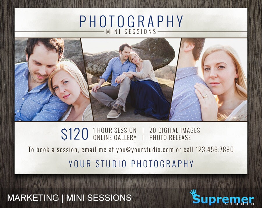 Photography Mini Sessions Photoshop Marketing Card | Etsy