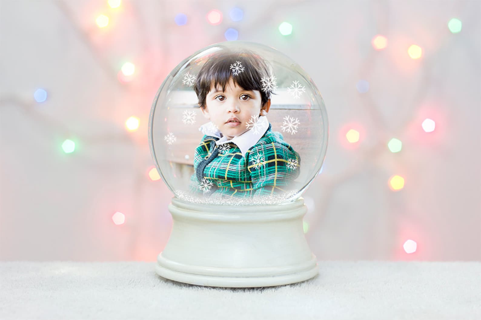 Photoshop Snow Globe Template Christmas Card Holiday - Etsy