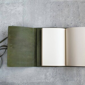 Green Handmade Refillable Leather Journal Notebook/ Book Cover A5 - Etsy