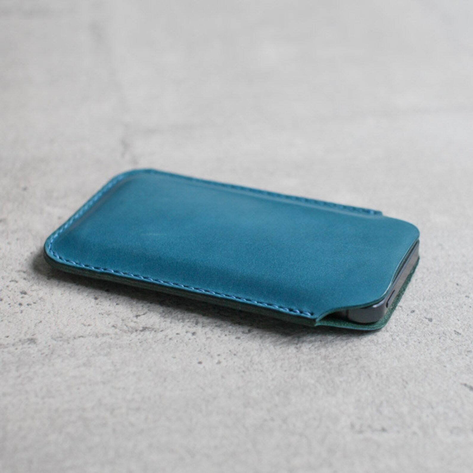 Turquoise iPhone Handmade Genuine Leather Sleeve Pouch Case - Etsy