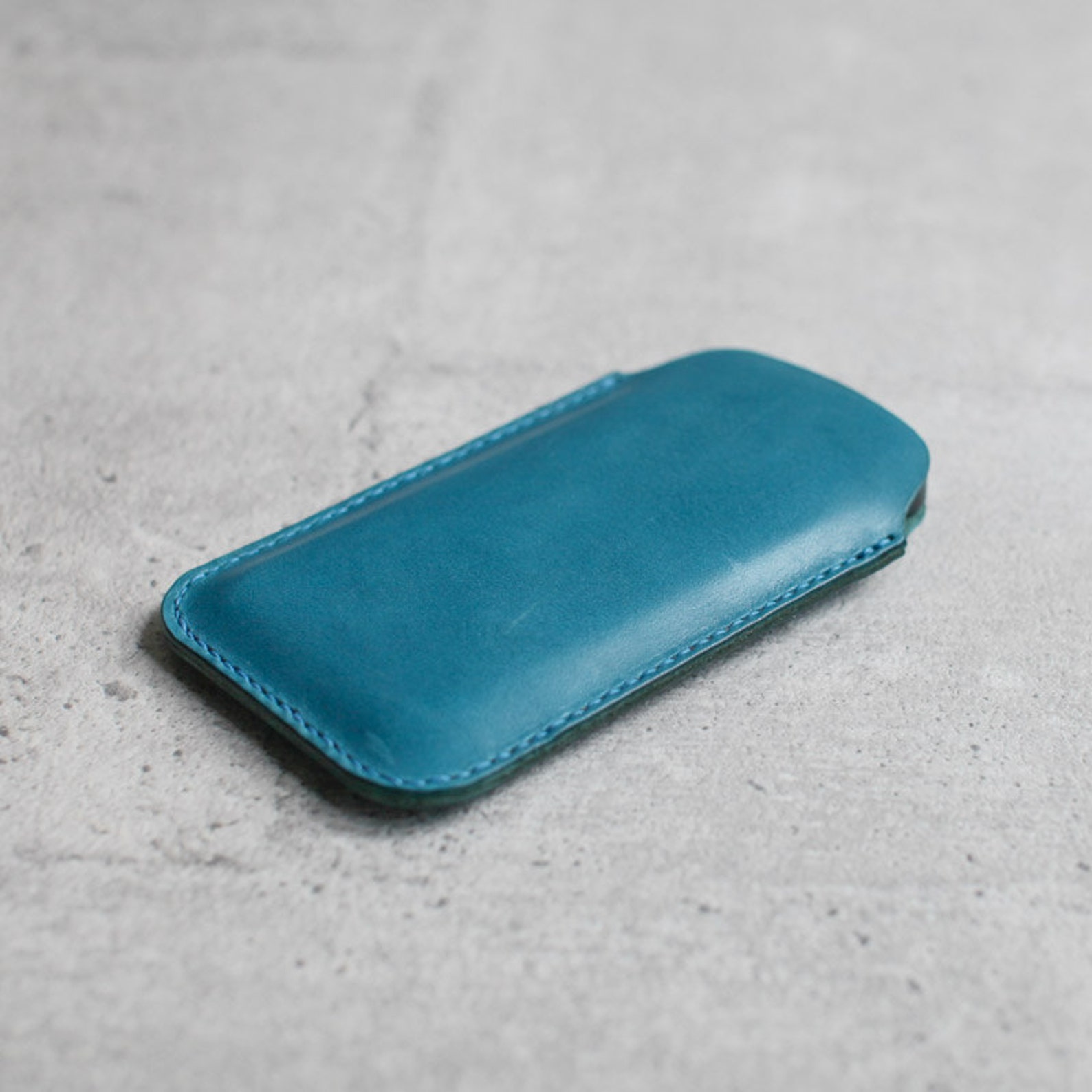 Turquoise iPhone Handmade Genuine Leather Sleeve Pouch Case - Etsy