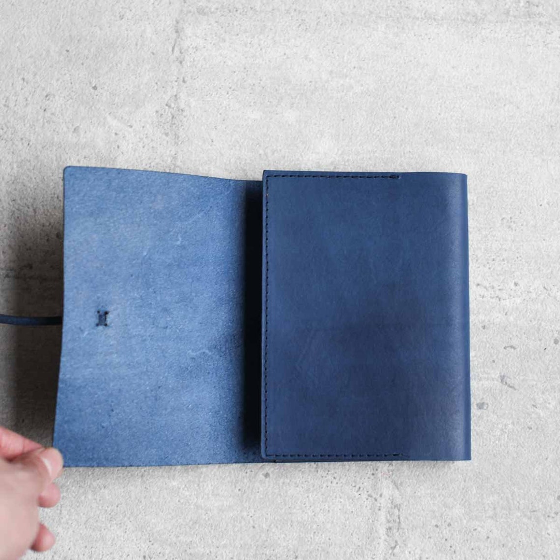 Navy Blue Handmade Refillable Leather Journal Notebook/ Book - Etsy