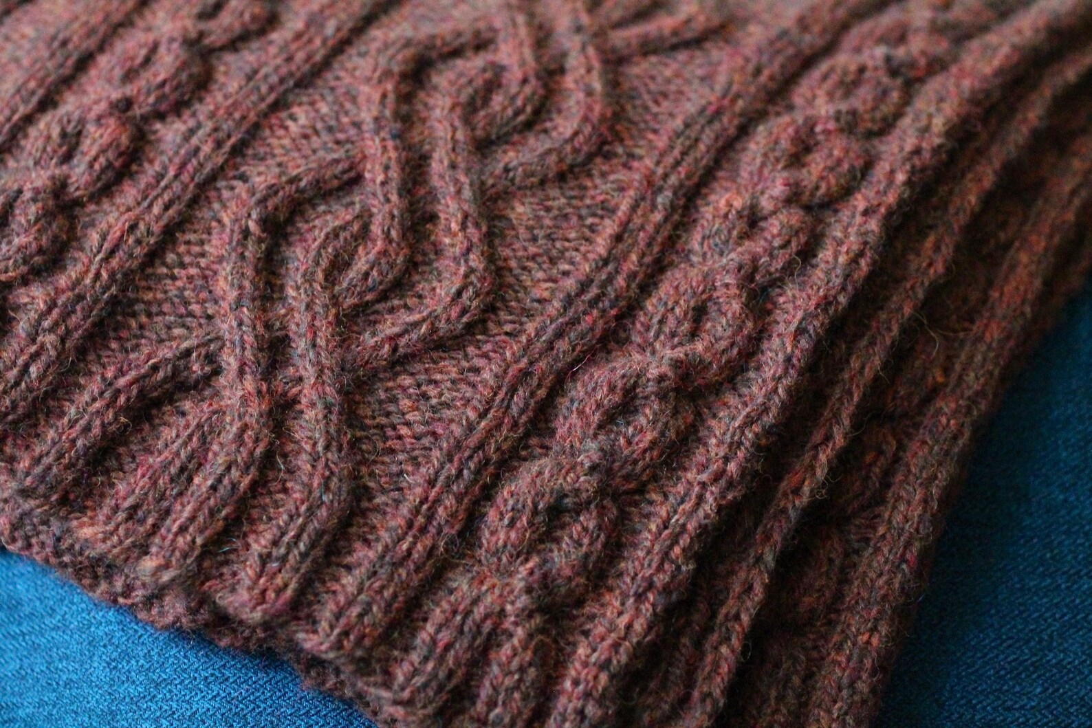 PDF Knitting Pattern: Autumn Snug Cabled Throw/blanket in Aran Weight ...