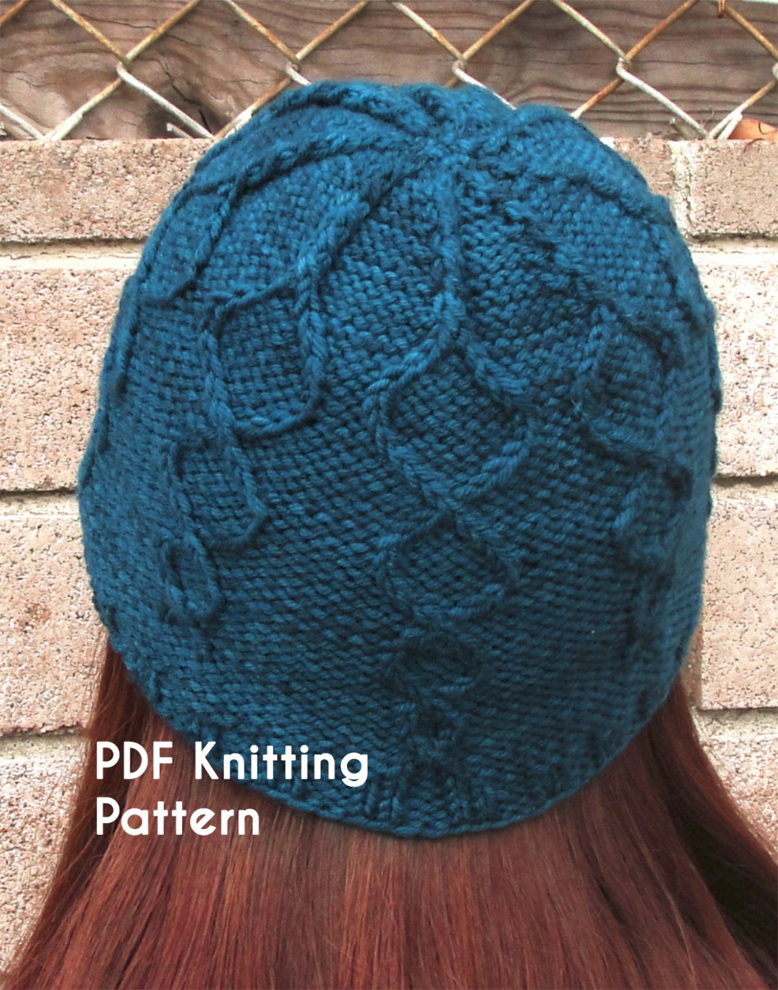 PDF Knitting Pattern: Helix Beanie, Worsted-weight, Cabled, Top-down ...