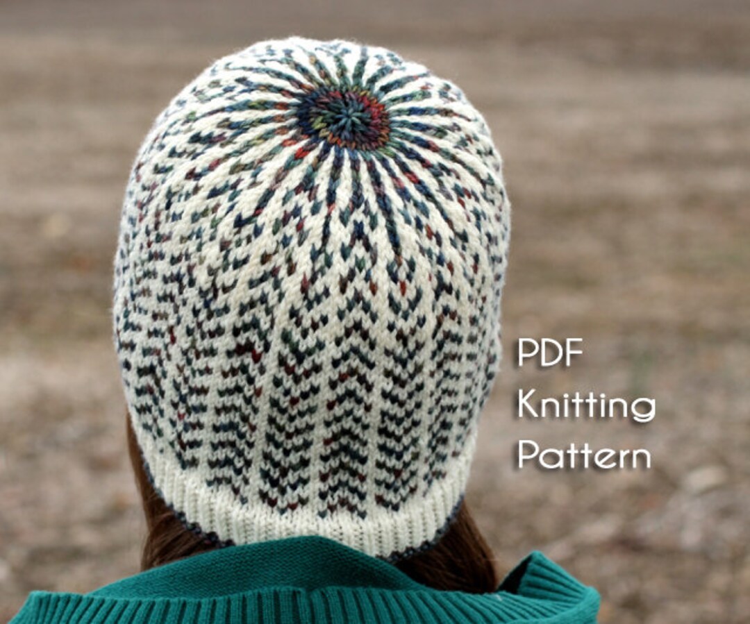 PDF Knitting Pattern: Transposition Hat, Stranded Beanie Perfect for ...