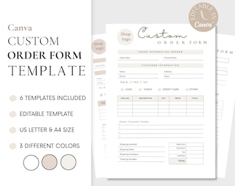 Downloadable Invoice Template Customizable Invoice & Receipt - Etsy
