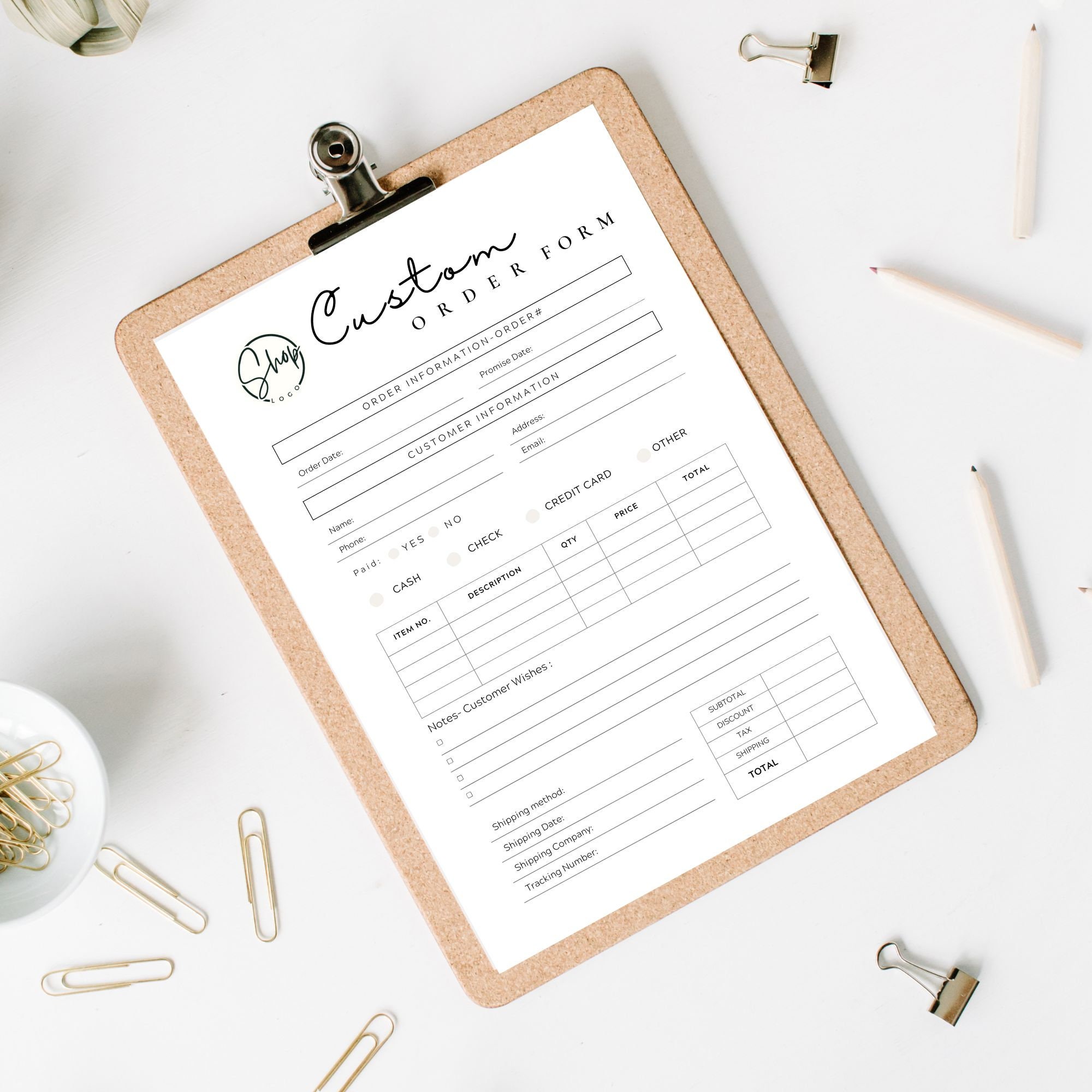 Customer Order Form Template, Purchase Order Form Canva, Order Request ...