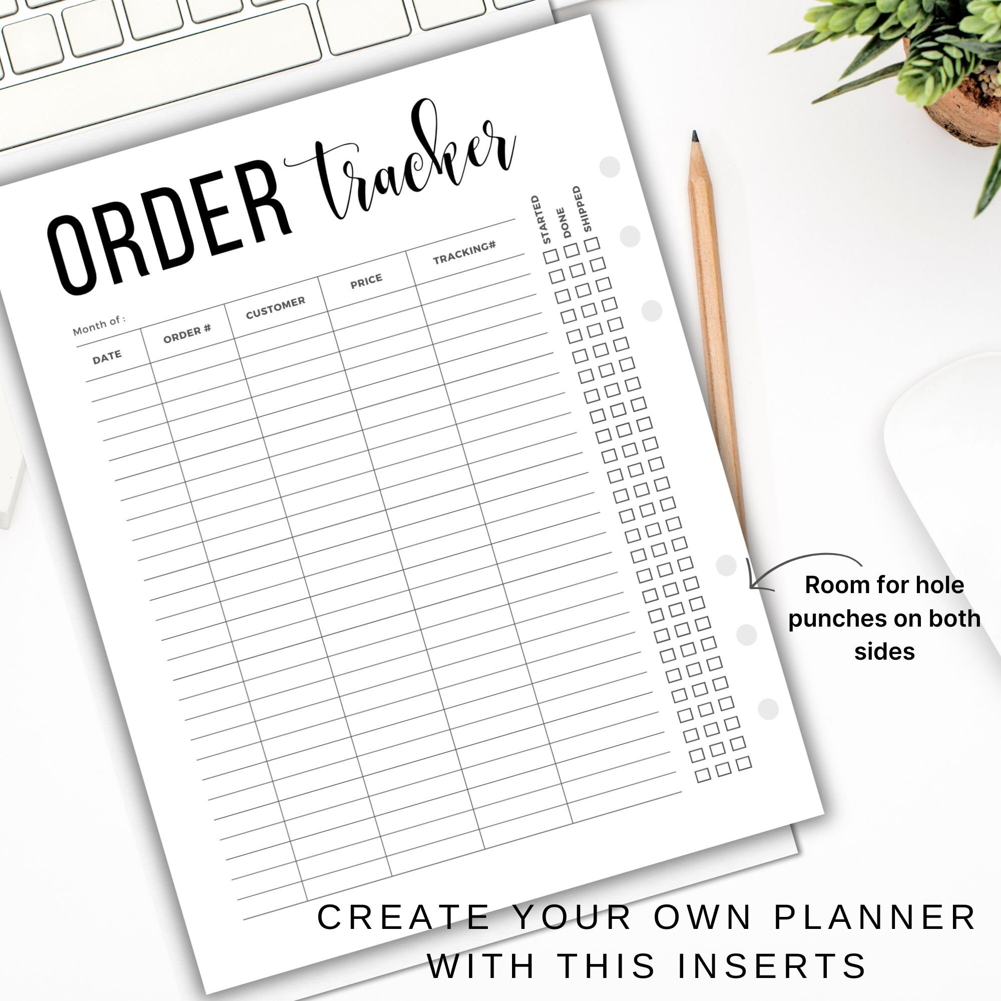 Digital Order Tracker Template, Sales Tracker for Small Business, Order ...