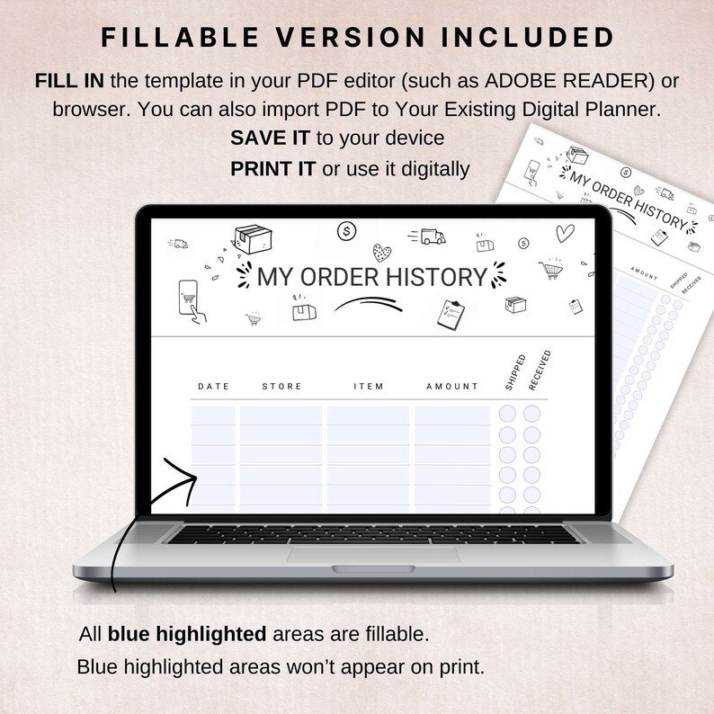 My Purchases and Order History Template, Purchase Order Tracker, View ...