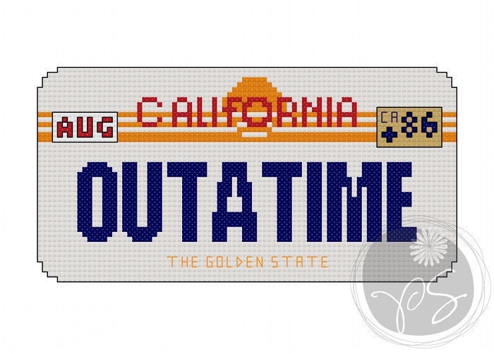 Back to the Future Outatime Plate - Printable PDF Pattern - Etsy