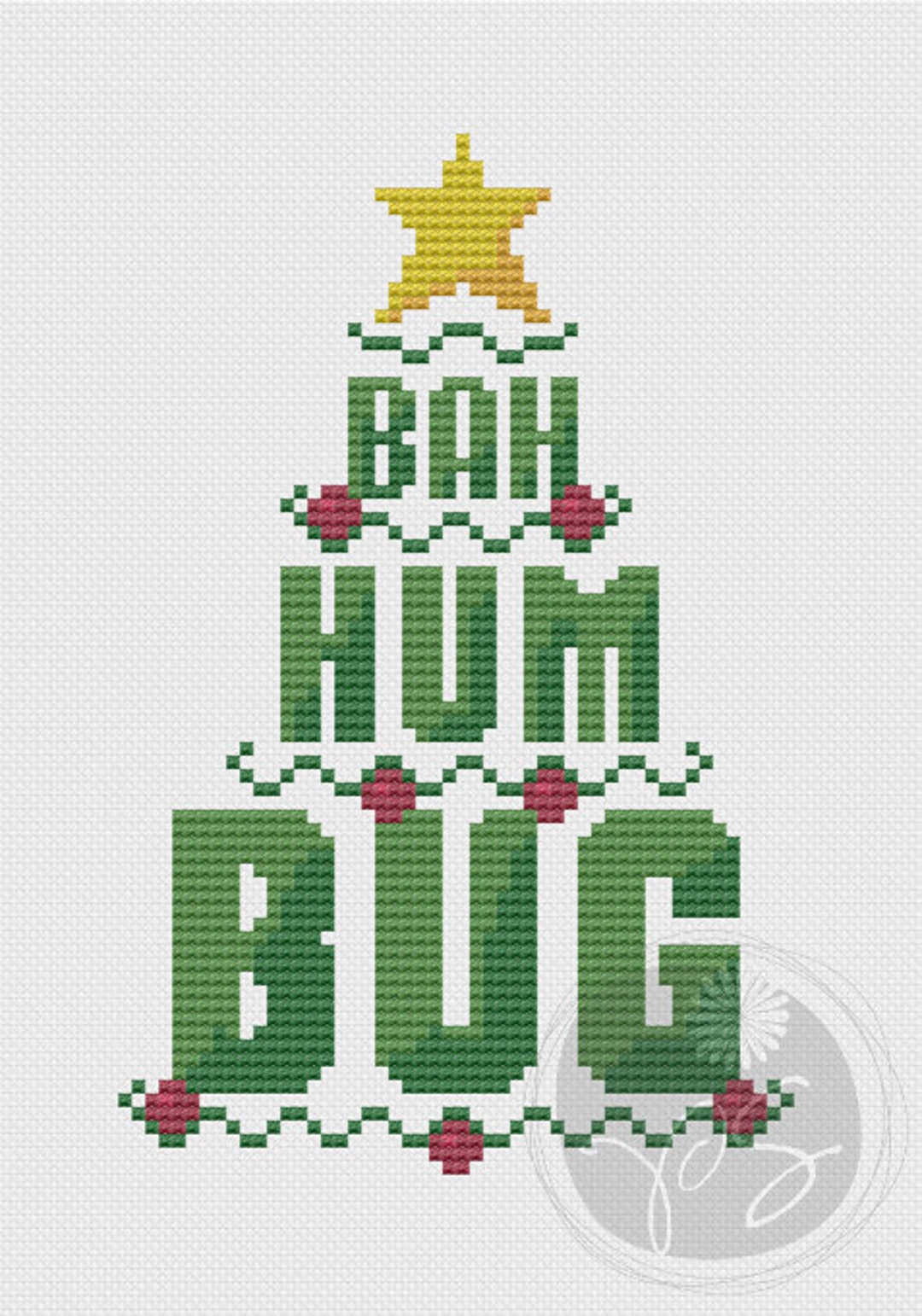 Bah Humbug Tree - Printable PDF Pattern - Etsy