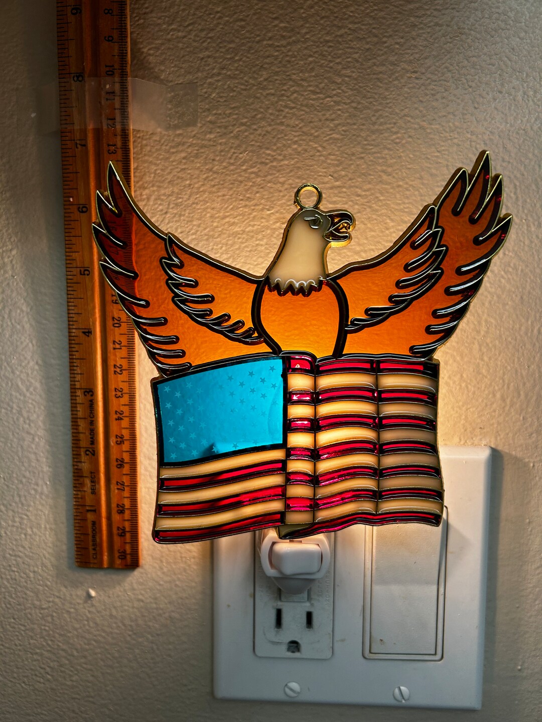 American Flag Patriotic Night Light - Etsy
