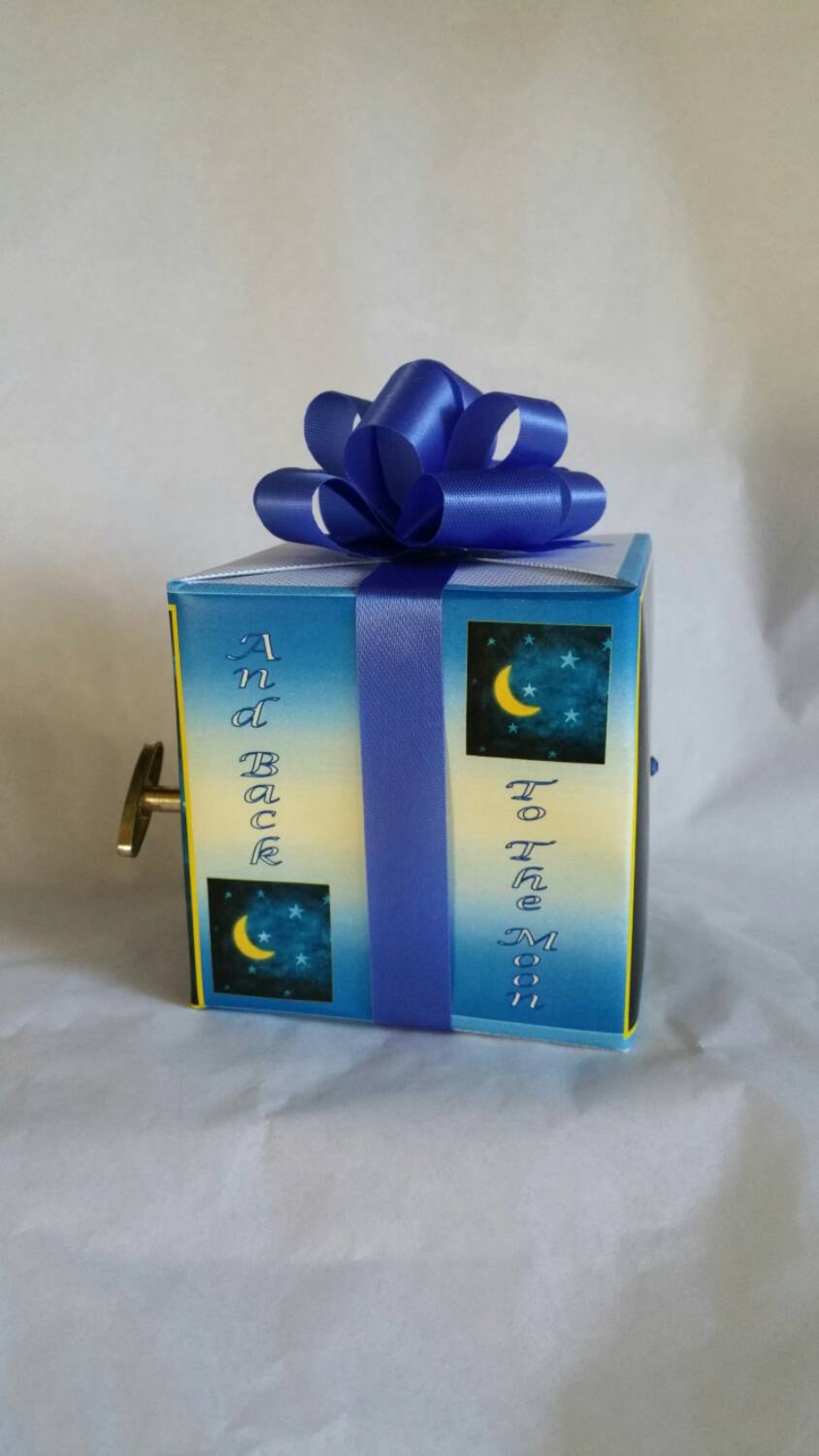 Love You to the Moon and Back Music Box Wrapped as a Gift - Etsy