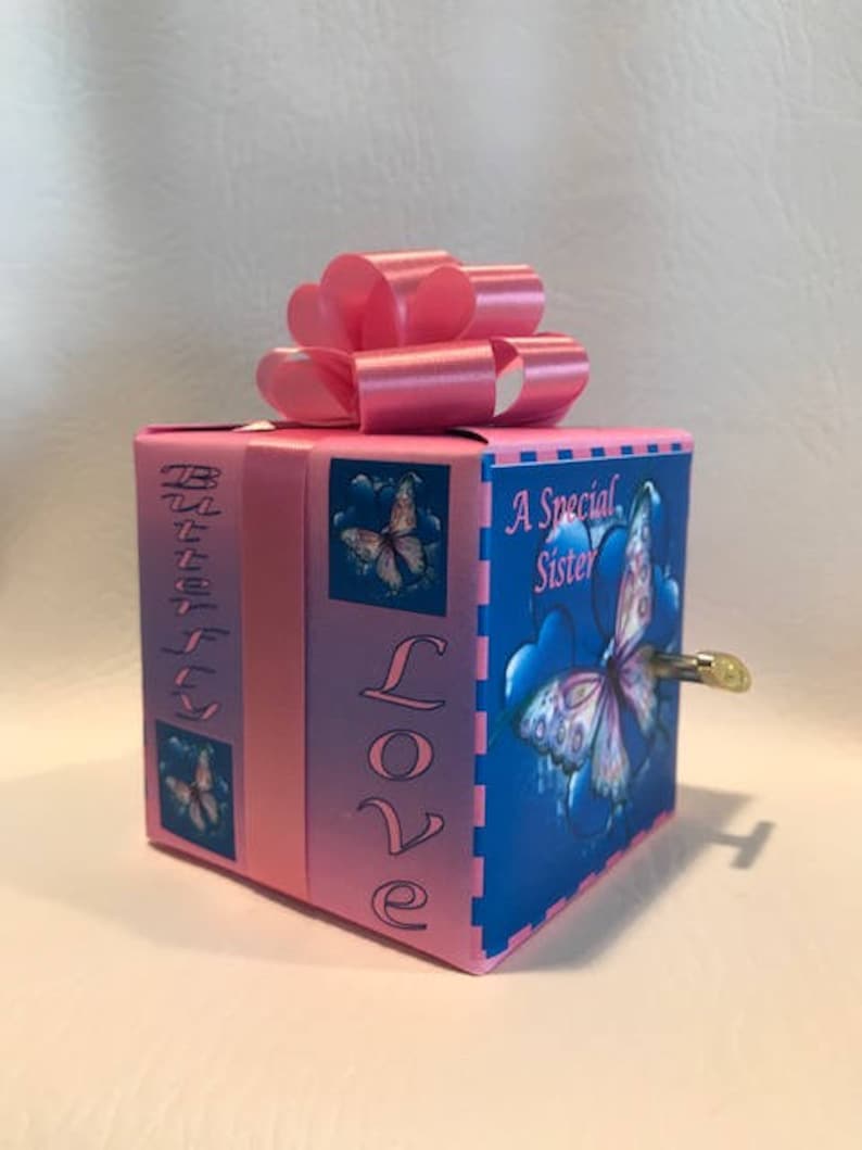 Butterfly Music Box Wrapped as a Gift - Etsy