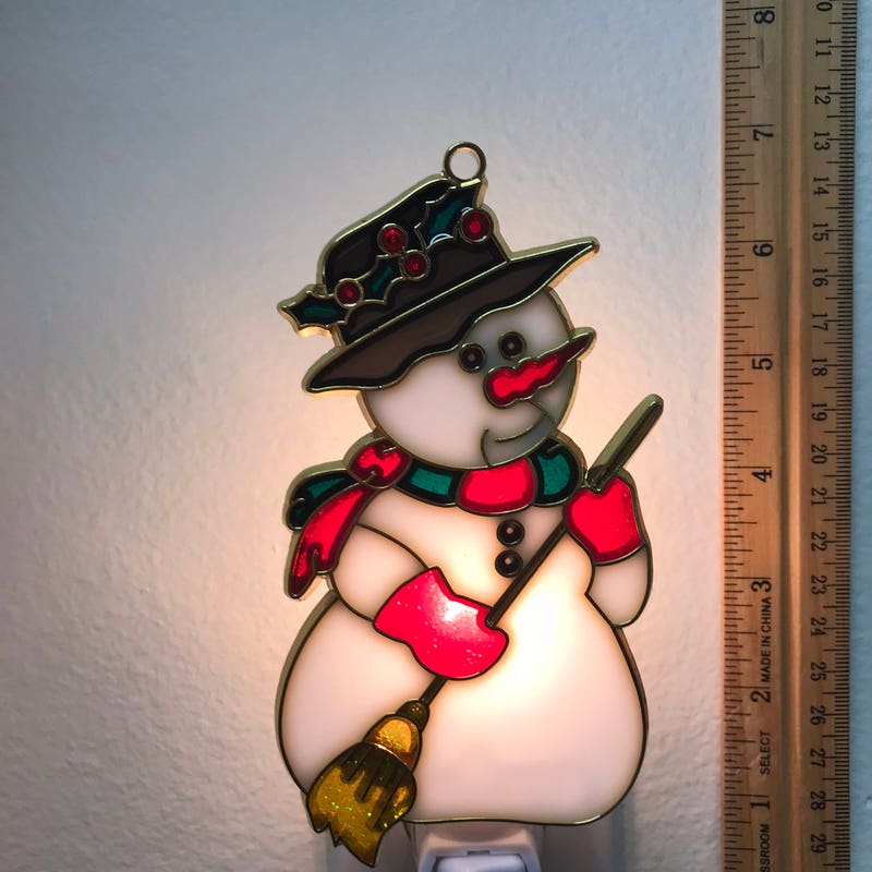 Snowman Night Light - Etsy